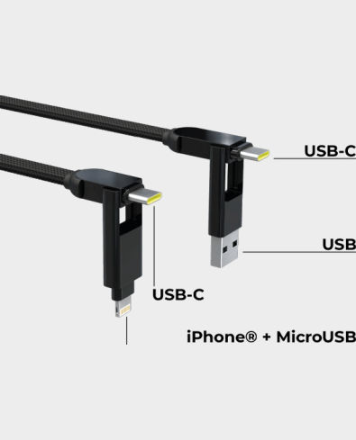 Buy Rolling Square inCharge XL 6 in 1 Cable 100W 10ft/3m (Urban Black ...