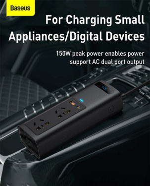 Buy Baseus Power Inverter 150W (220V CN/EU) in Qatar - AlaneesQatar.Qa
