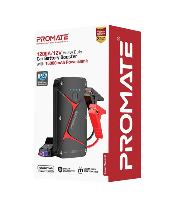Buy Promate SparkTank-16 1200A/12V Heavy Duty Car Battery Booster with ...