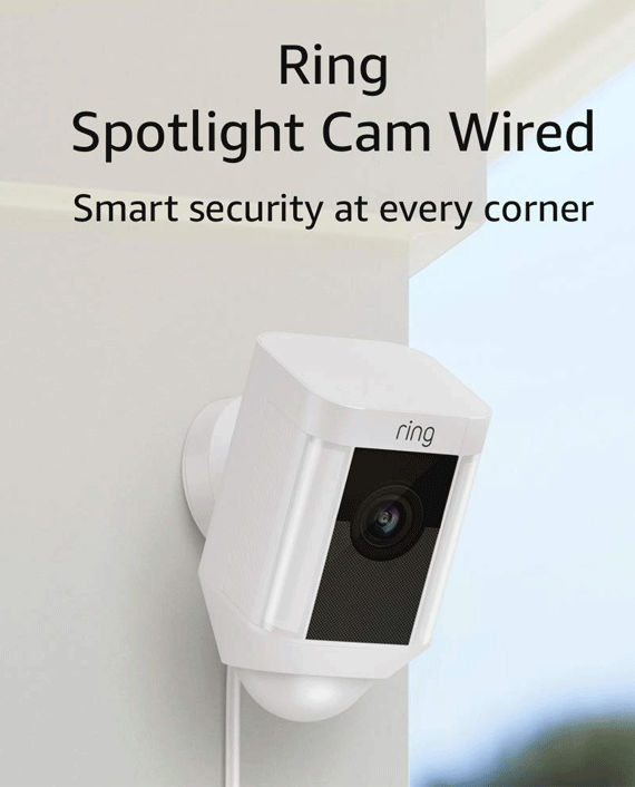 Buy Ring Spotlight Camera Wired Network 8SH2P7-WEUO (White) in Qatar ...
