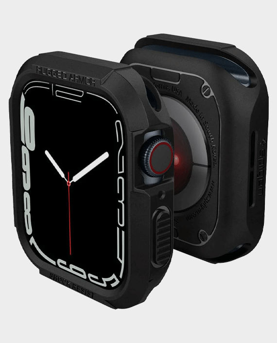 Buy Spigen Rugged Armor Case for Apple Watch 44/45mm (Matte Black) in ...