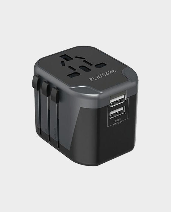 Buy Platinum Universal Travel Adapter Dual USB 2.4A in Qatar ...