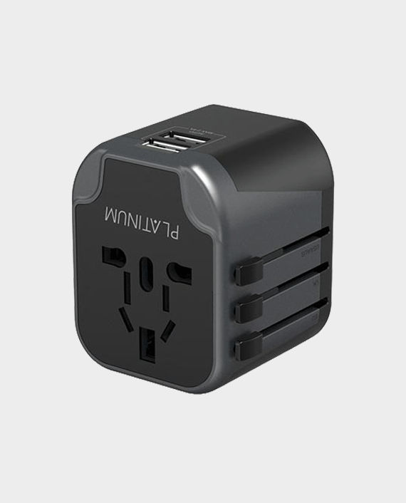 Buy Platinum Universal Travel Adapter Dual USB 2.4A in Qatar ...