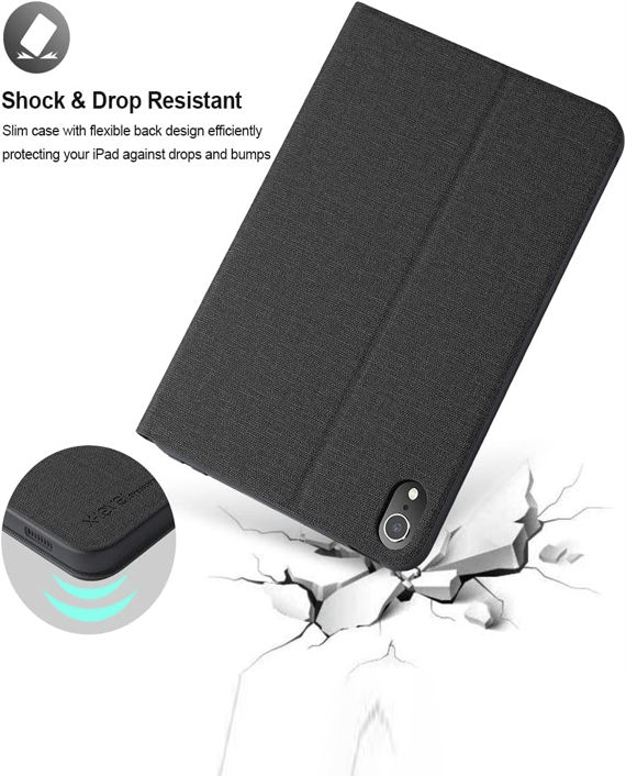 Buy X-Level Canvas Series Book Case For Apple iPad Mini 2021 (Black) in ...