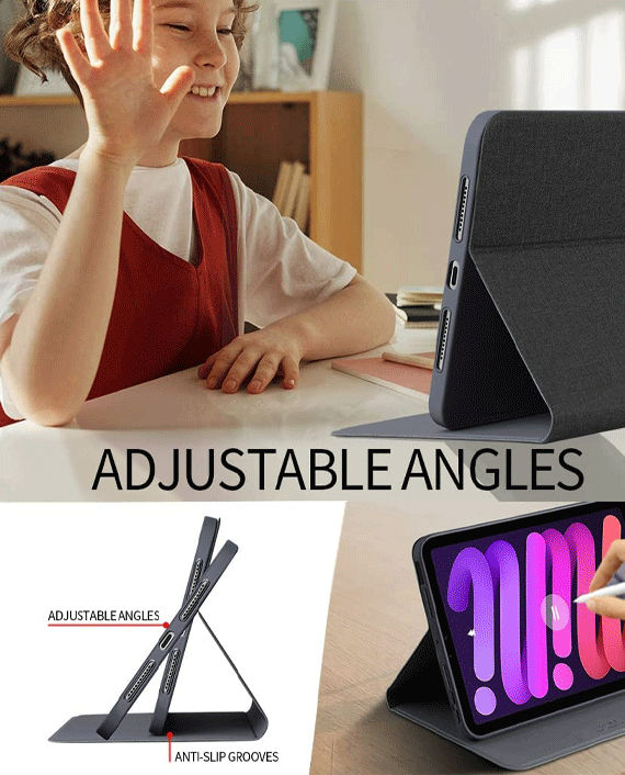 Buy X-Level Canvas Series Book Case For Apple iPad Mini 2021 (Black) in ...