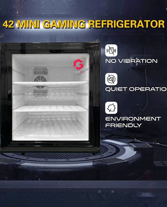 Buy GAMEON Frostbite Mini Gaming Fridge 42L in Qatar - AlaneesQatar.Qa