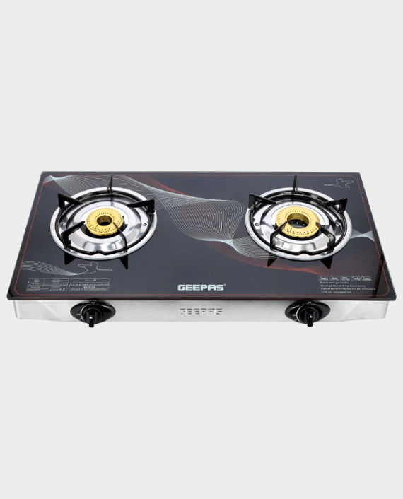 Buy Geepas GGC31027 Gas 3 Burner Top Tempered Glass with design Printed ...