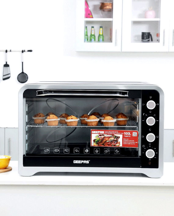Buy Geepas GO34027 100 Liter 2800W 4 Function Electric Oven With ...