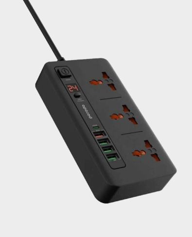 Buy Porodo Multi-Port Power Hub 4 USB-A/USB-C 2m in Qatar - AlaneesQatar.Qa