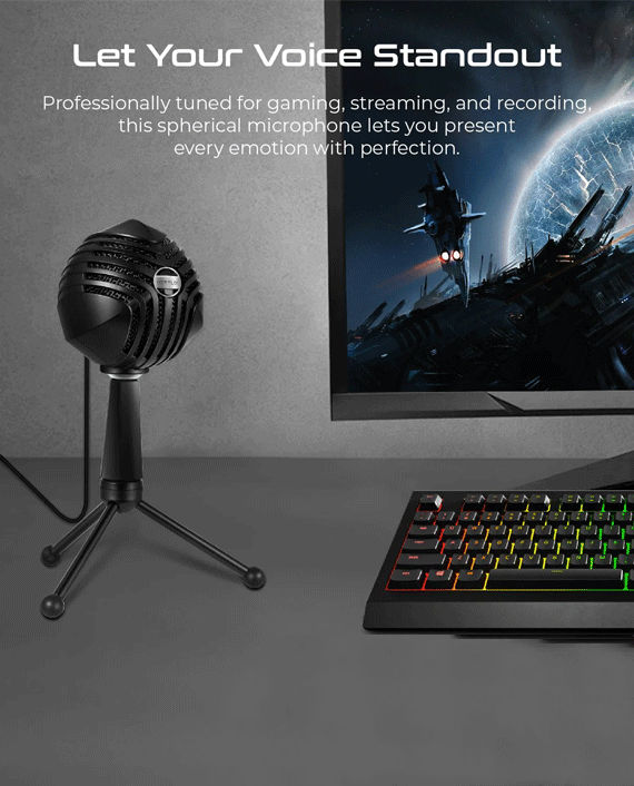 Buy Vertux Gaming Microphone Sphere in Qatar - AlaneesQatar.Qa