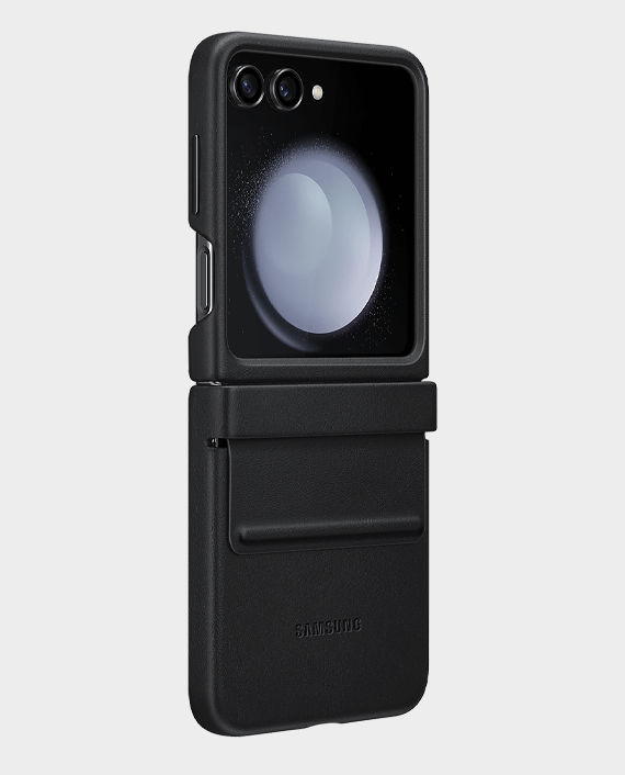 Buy Samsung Flap Eco Leather Case For Galaxy Flip 5 (Black) in Qatar ...