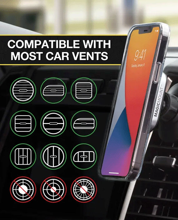 Buy Scosche Magicmount Pro2 4 in 1 Vent/Dash MagSafe Compatible ...