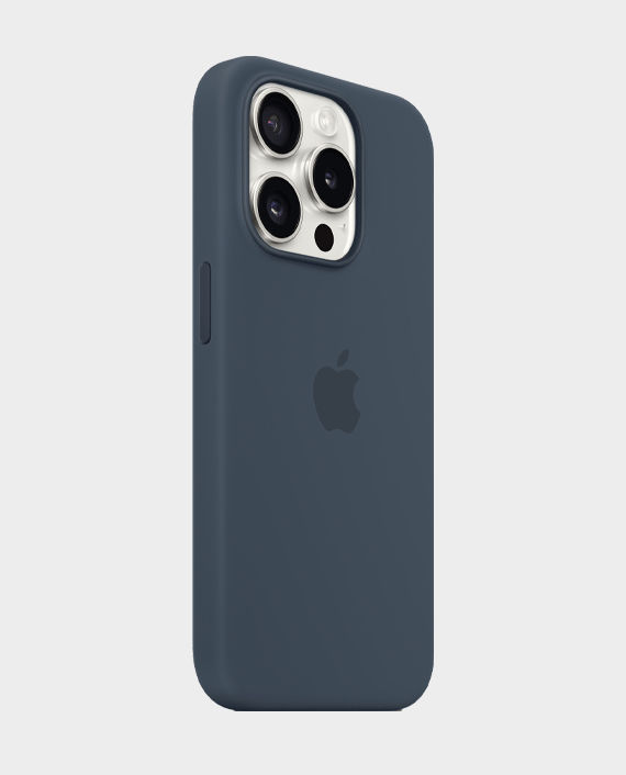 Buy Apple iPhone 15 Pro MagSafe Silicone Case (Storm Blue) in Qatar ...