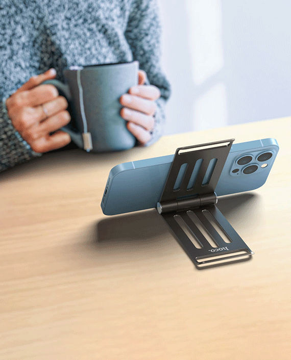 Buy Hoco Metal Foldable Desktop Holder PH49 ( Grey ) in Qatar ...