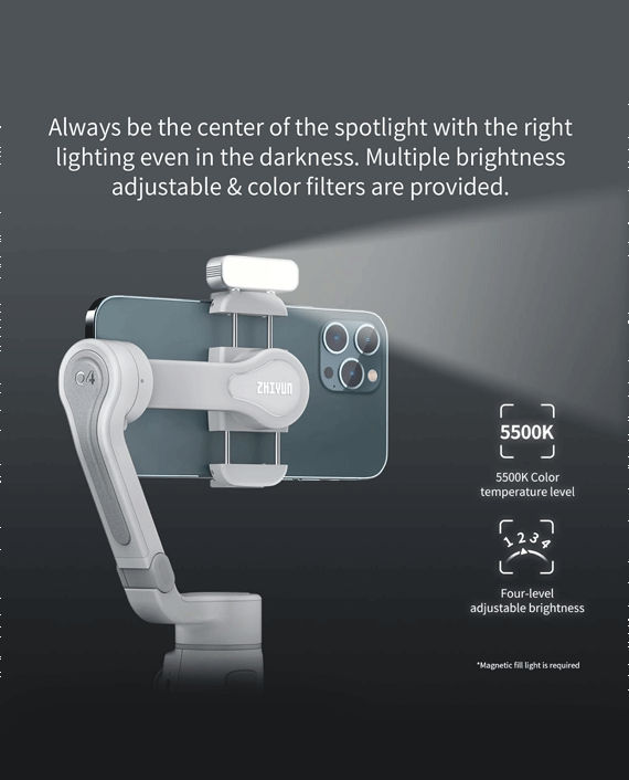 Buy Zhiyun Smooth Q4 3-Axis Smartphone Gimbal Stabilizer Combo in Qatar - AlaneesQatar.Qa
