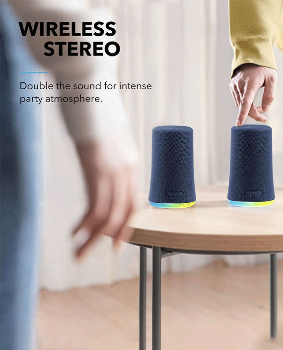 Buy Anker Soundcore Flare Mini Portable Waterproof Speaker (Blue) in ...