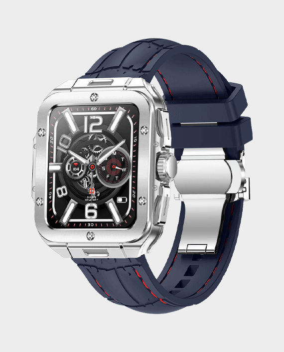 Buy Swiss Military ALPS 2 Smart Watch Silver Frame with Blue Silicon ...