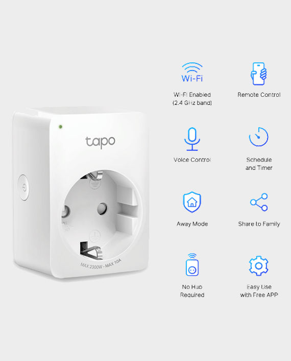 Buy Tapo Mini Smart Wi-Fi Socket-Tapo P100 in Qatar - AlaneesQatar.Qa