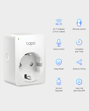 Buy Tapo Mini Smart Wi-Fi Socket-Tapo P100 in Qatar - AlaneesQatar.Qa