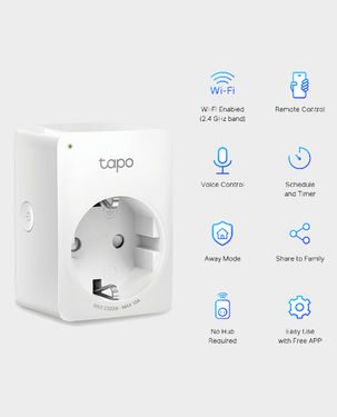 Buy Tapo Mini Smart Wi-Fi Socket-Tapo P100 in Qatar - AlaneesQatar.Qa