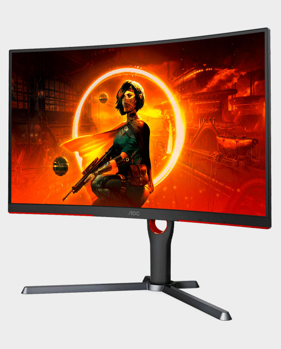 Buy AOC C27G3 Gaming Monitor Curved 165Hz (Black/Red) in Qatar ...
