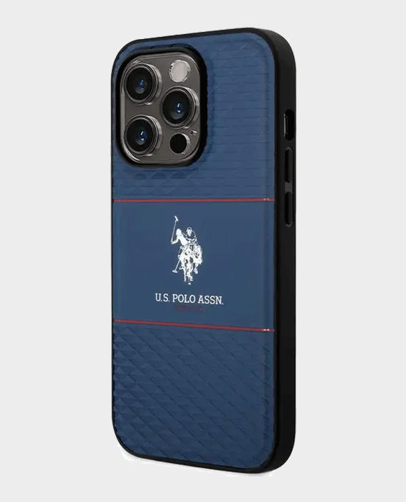 Buy U.S. Polo iPhone 15 Pro Max Pu Hs Pattern DH Stripe Hard Case (Navy ...