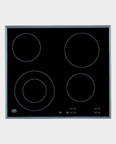 Buy AEG HK624010FB Built-in Electric Ceramic Hob 60 cm 4 Zones in Qatar ...