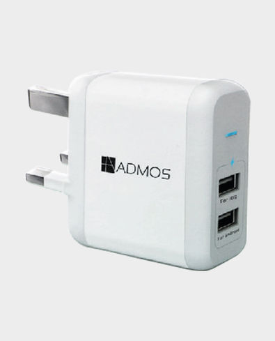 Buy Admos 2-in-1 2 USB Charger and Cable Travel Kit Micro in Qatar - AlaneesQatar.Qa