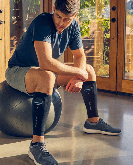 Buy Therabody Recovery Pulse Calf Compression Sleeve with Vibration ...