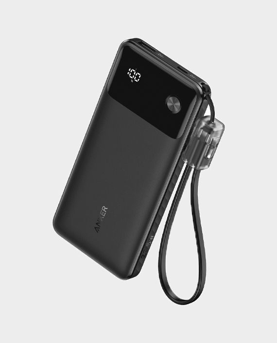 Buy Anker Power Bank 20000mAh 22.5W with Built in USB C Cable (A1647H11) in Qatar - AlaneesQatar.Qa