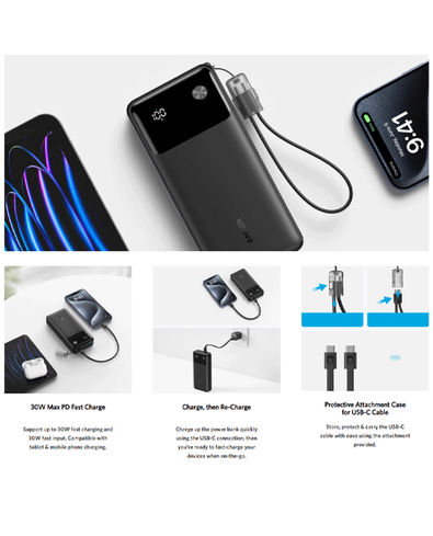 Buy Anker PowerBank 30W 20000mAh in Qatar - AlaneesQatar.Qa