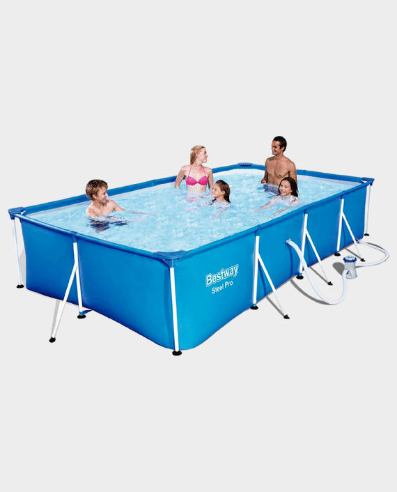 Buy Bestway Rectangle Family Splash Swimming Water Pool Set 5700 Liter ...