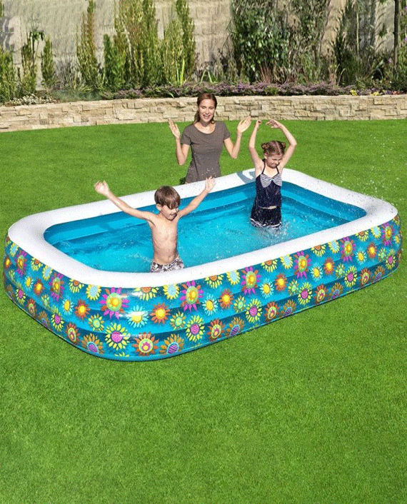 Buy Bestway Happy Flora Kids Water Pool 1161 Liter Capacity ...