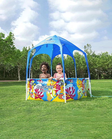 Buy Bestway Steel Pro Shade Water Play Pool 930 Liter with UV Careful ...