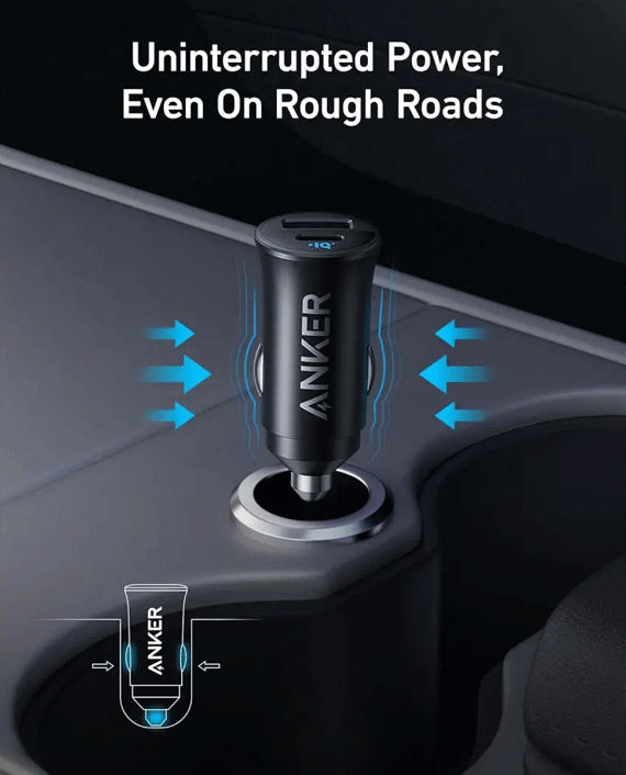 Buy Anker PowerDrive Dual Port Car Charger (30W) in Qatar - AlaneesQatar.Qa