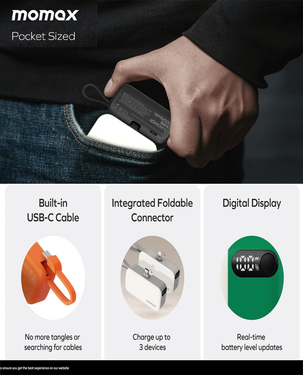 Buy Momax 1-Power Mini 5000mAh Power Bank in Qatar - AlaneesQatar.Qa
