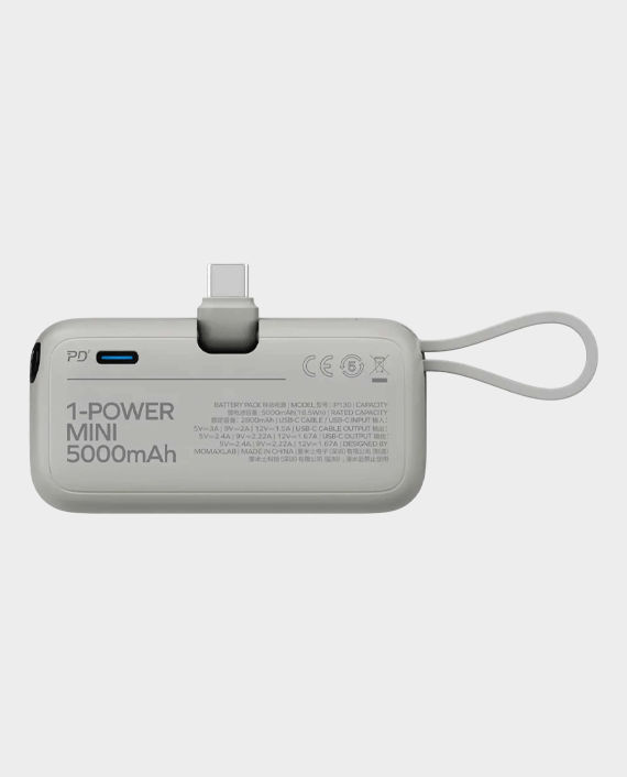 Buy Momax 1-Power Mini 5000mAh Power Bank - (White) in Qatar ...