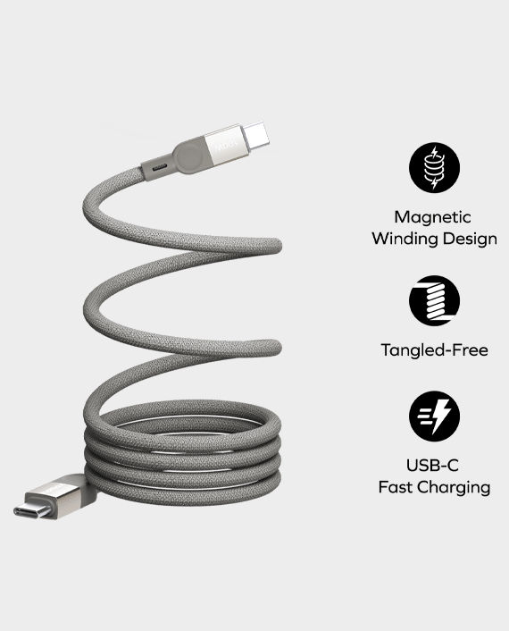 Buy Momax Elite Mag Link USB-C to USB-C Nylon in Qatar - AlaneesQatar.Qa