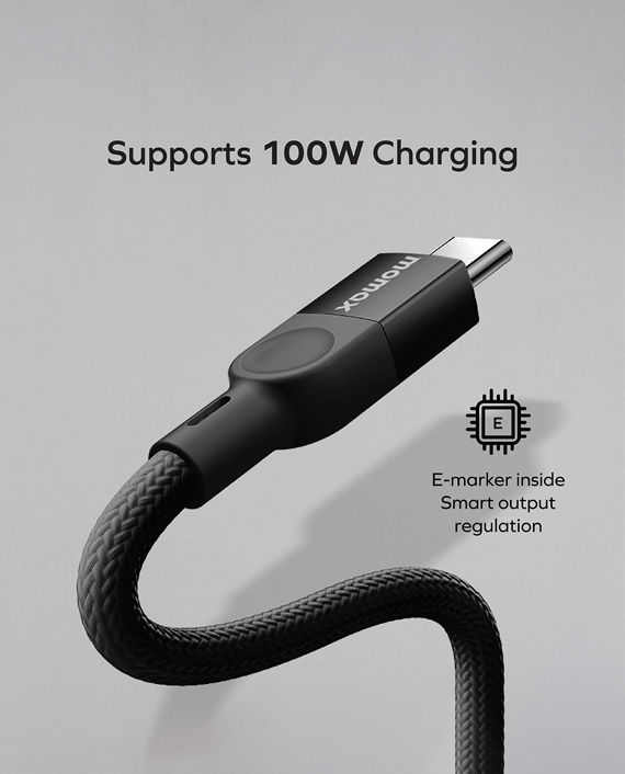 Buy Momax Elite Mag Link USB-C to USB-C Nylon in Qatar - AlaneesQatar.Qa