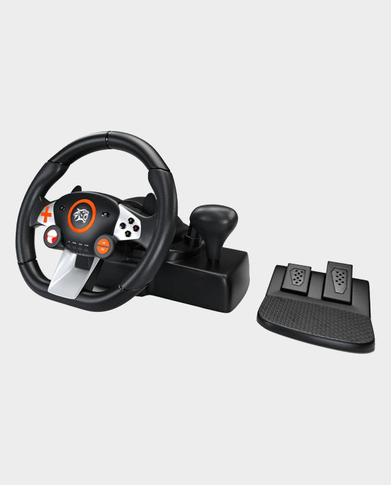 Buy Porodo Gaming 7 in 1 Plug and Play Steering Wheel PDX627 in Qatar ...