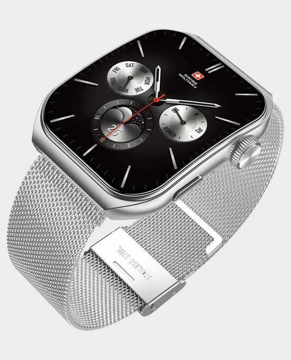 Buy Swiss Military Alps 3 Smartwatch Silver Frame (Silver Steel Strap ...