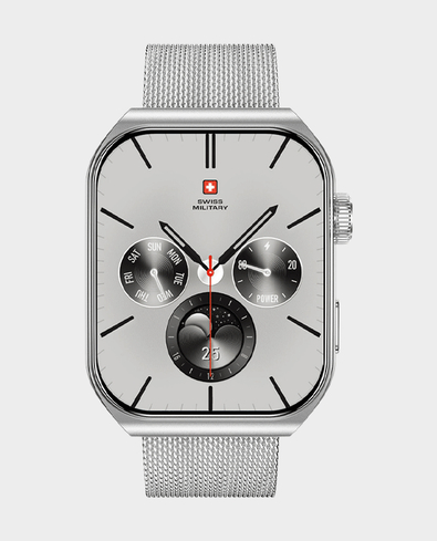 Buy Swiss Military Alps 3 Smartwatch Silver Frame (Silver Steel Strap ...