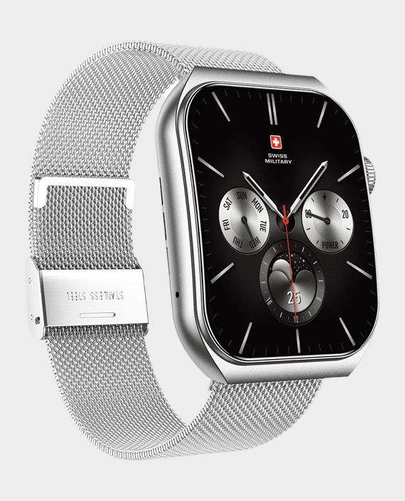 Buy Swiss Military Alps 3 Smartwatch Silver Frame (Silver Steel Strap ...