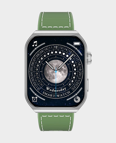 Buy Swiss Military Alps 3 Smartwatch Silver Frame (Green Silicon Strap ...