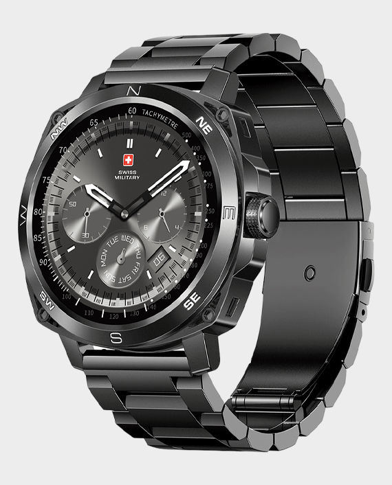 Buy Swiss Military Dom 4 Smart Watch (Gun Metal) in Qatar - AlaneesQatar.Qa