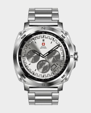 Buy Swiss Military Dom 4 Smart Watch Metal Strap SM-WCH-DOM4-SilF ...
