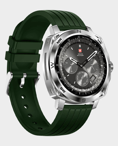 Buy Swiss Military Dom 4 Smart Watch Silicon Strap - Green in Qatar ...