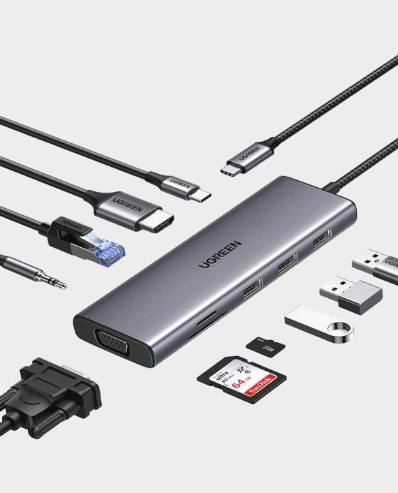 Buy Ugreen USB C 10 in 1 Multifunctional Adapter Price in Qatar ...
