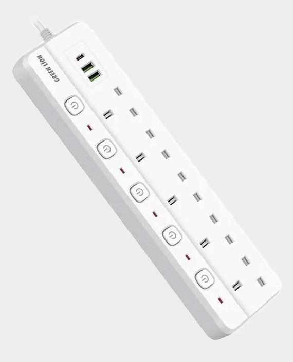 Buy Green Lion Power Socket 2500W GNPOWS2USBWH in Qatar - AlaneesQatar.Qa