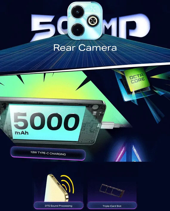 Buy Infinix Hot 40i (8GB 256GB - Starfall Green) in Qatar - AlaneesQatar.Qa